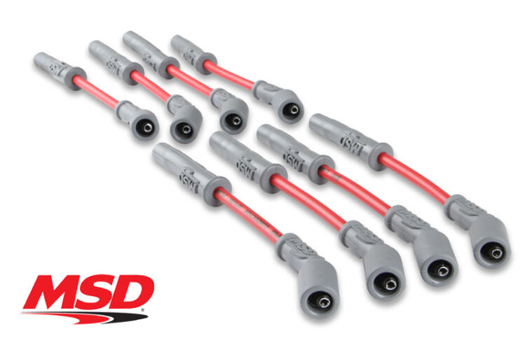MSD Super Conductor 8.5mm Spark Plug Wires (8pk) - GM Gen V LT - Red ...